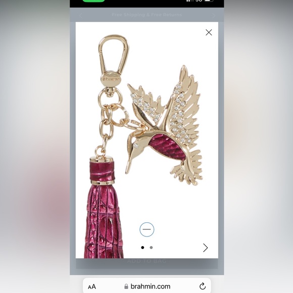 Brahmin | Bags | Brahmin Hummingbird Key Fob Tassel | Poshmark